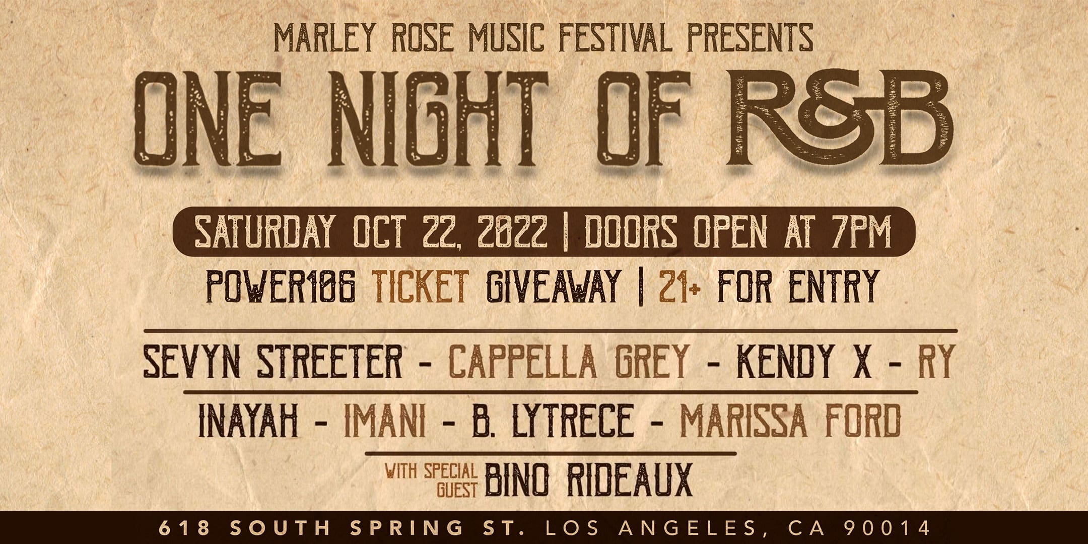 One Night of R&B - Exchange LA | Downtown Los Angeles